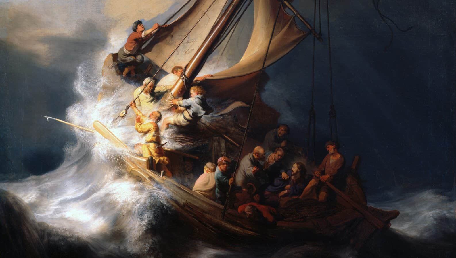 Tempestade no Mar da Galileia - uma magnífica obra de Rembrandt